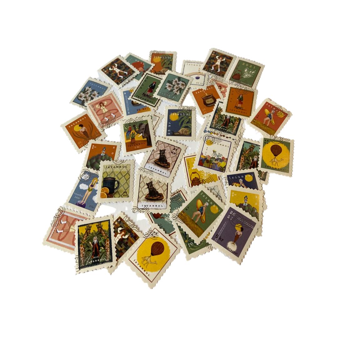 Nostalgic Stamp Sticker Set – Yirmiyedi Kuzguncuk